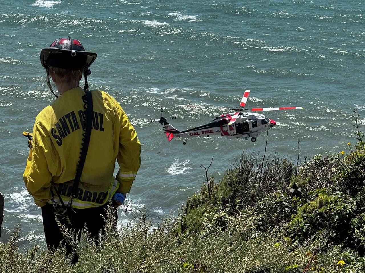 Man dies after car crashes, falls nearly 500 feet off Highway 1 cliff