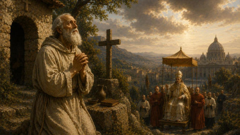San Pedro Celestino, el humilde ermitaño que renunció al trono papal ...