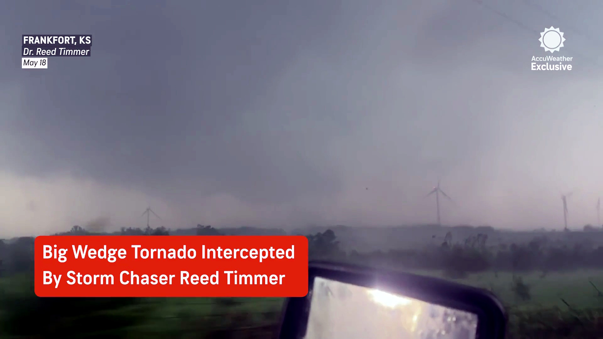 Reed Timmer chases large wedge tornado in northern Kansas