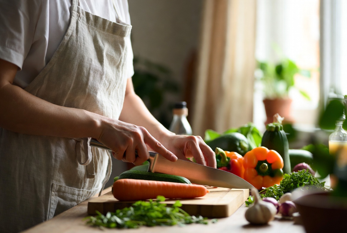 Cucina e mindfulness: perché tagliare le verdure è meditazione
