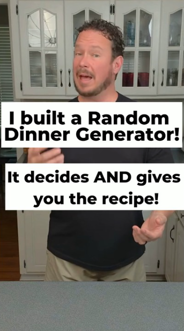 I built a free random dinner generator