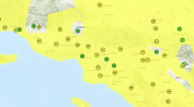 Wildfire smoke moves into LA, officials warn of worsening air