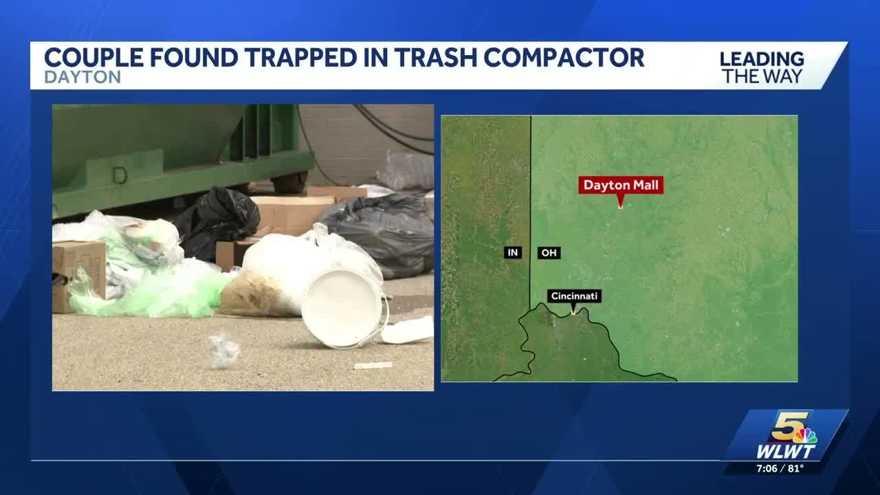 Man, woman rescued after being found in Dayton Mall trash compactor
