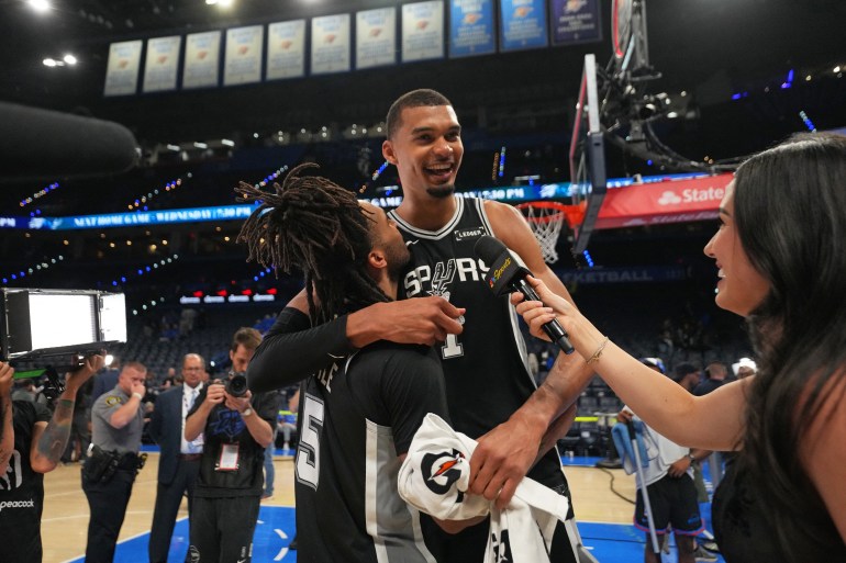 Wembanyama scores 41 as Spurs upset Thunder in Game 1 thriller