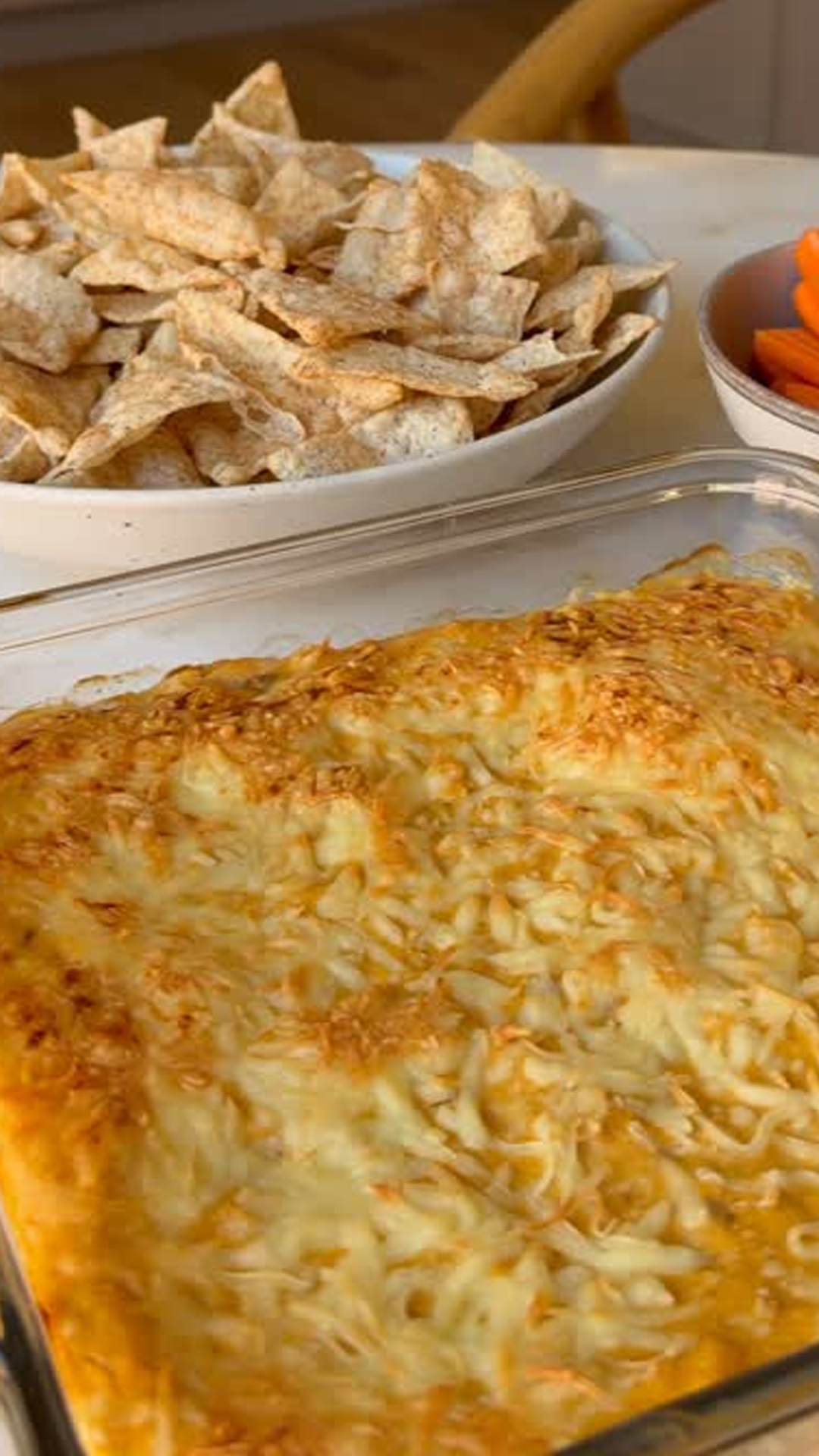High-protein buffalo chicken dip