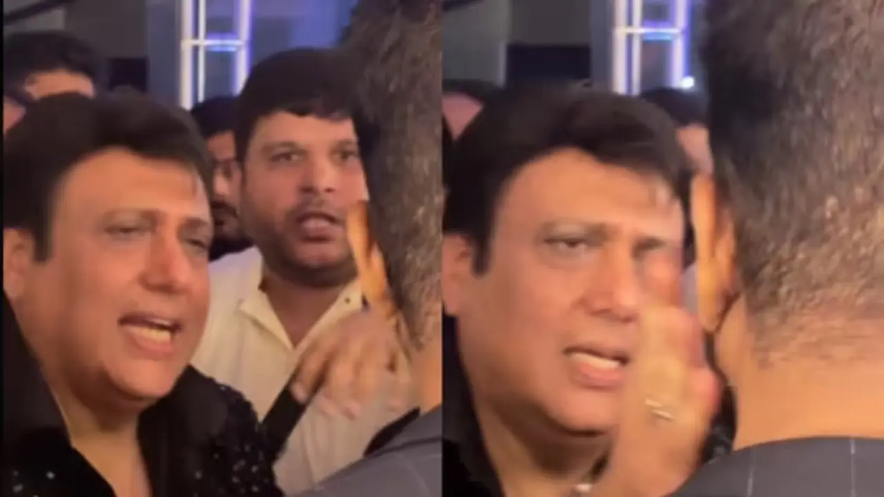 Govinda calmly diffuses tense paparazzi situation at Mumbai event, fans ...
