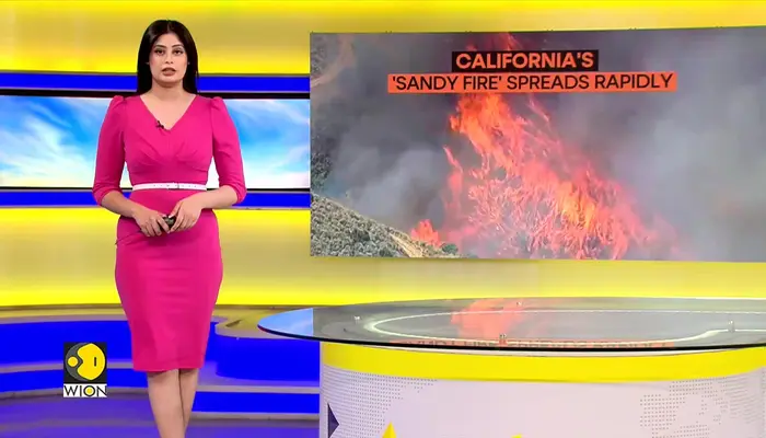 Sandy fire rages in California as hundreds of firefighters fight to ...