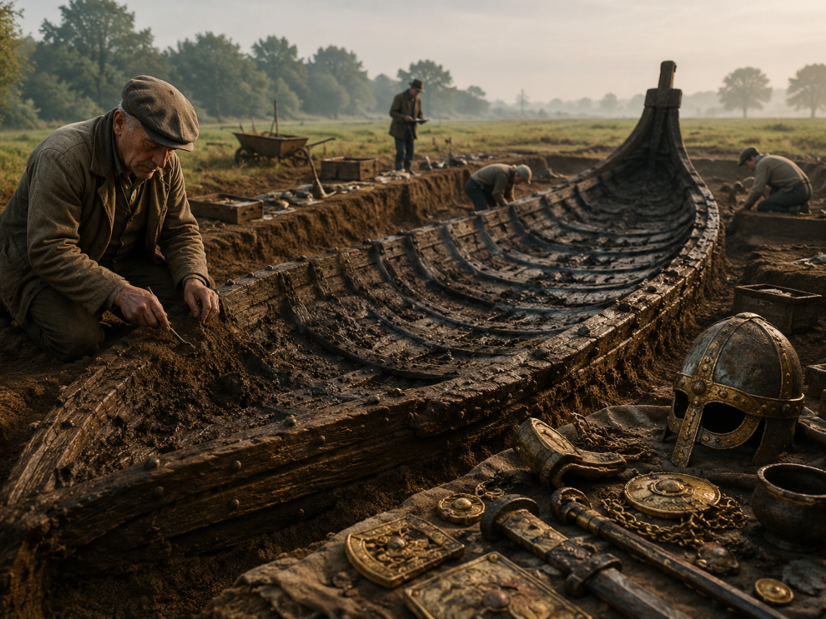 In 1939, a quiet dig on an English estate uncovered a giant ship and ...
