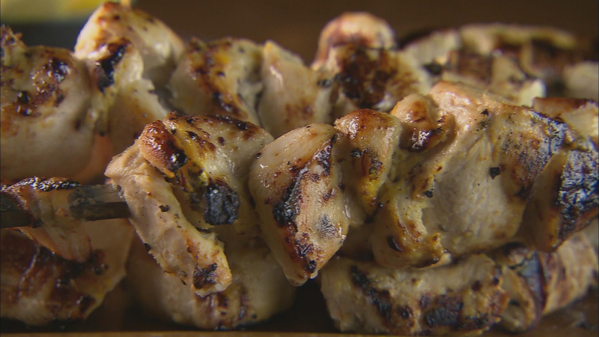 Chicken tikka kebabs