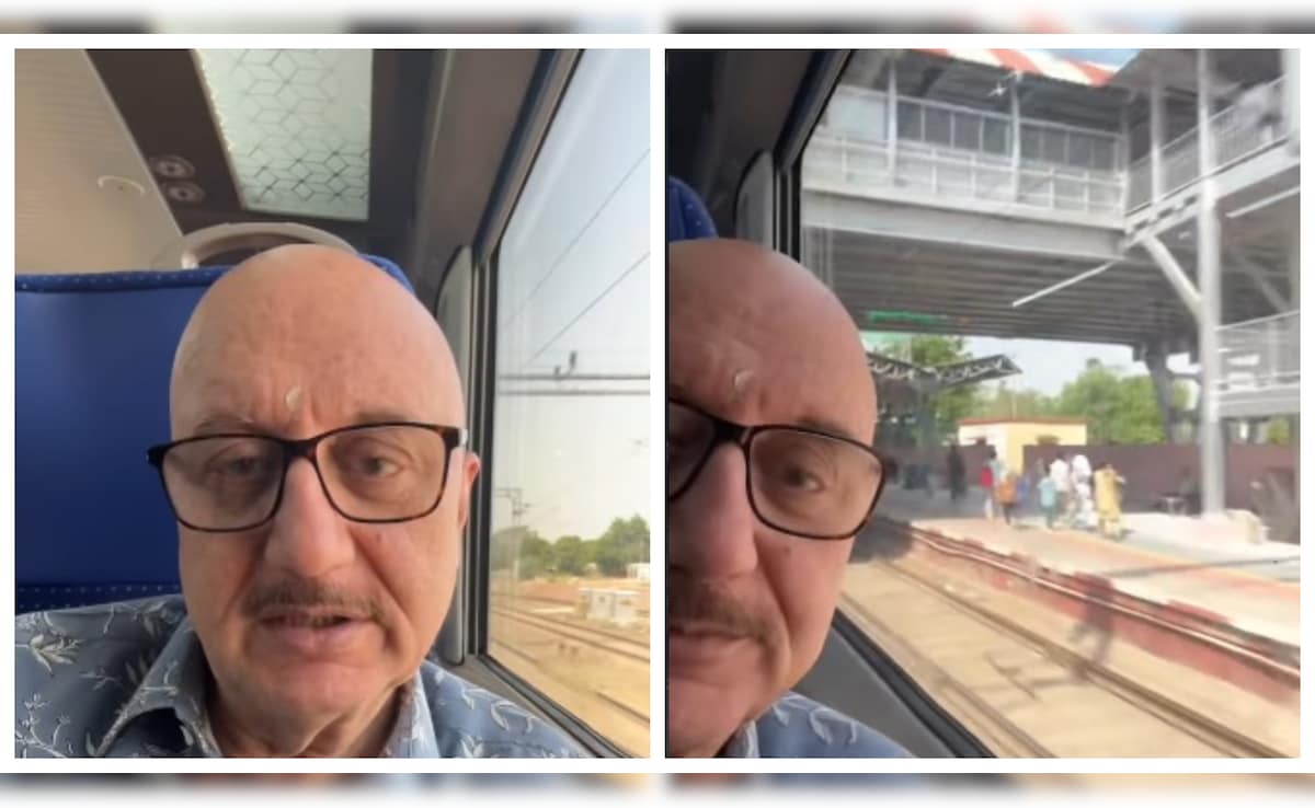 Anupam Kher supports PM Modi's fuel-saving appeal, travels by Vande ...