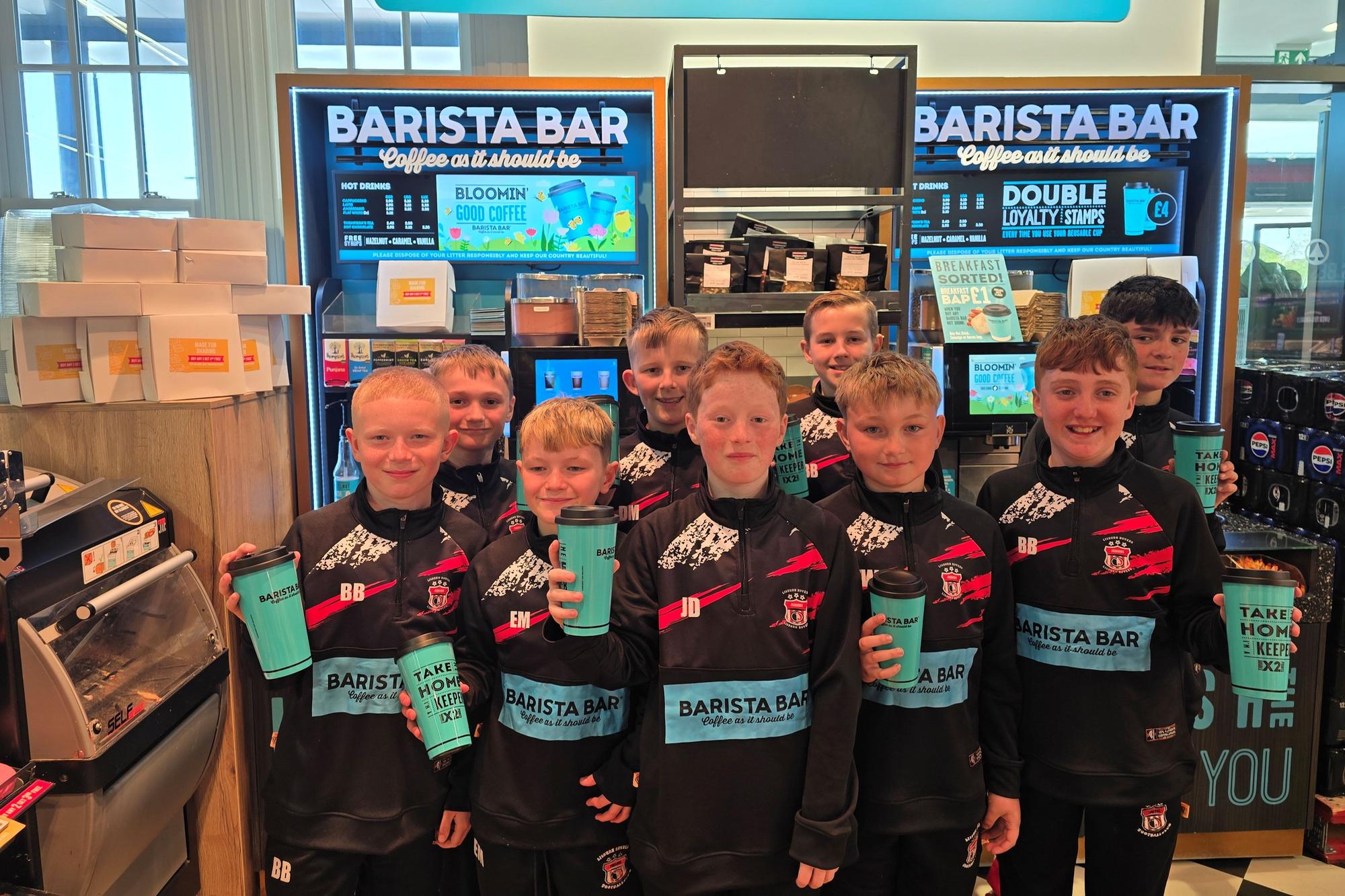 Community partnership brews as Barista Bar supports local football club