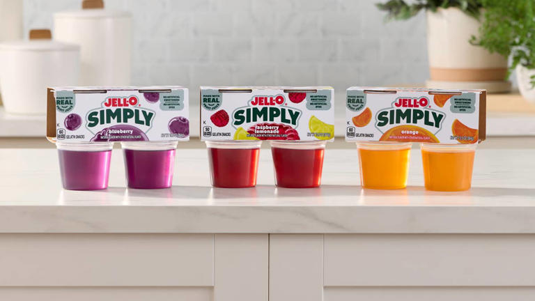 Jell-O launches Simply line: Reduced sugar gelatin cups in new flavors