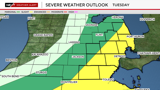 Severe thunderstorm watch issued for all of Southeast Michigan through ...