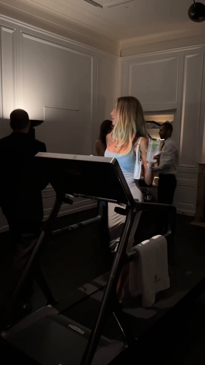 Only Alix Earle: A treadmill stroll at the Gucci mansion party