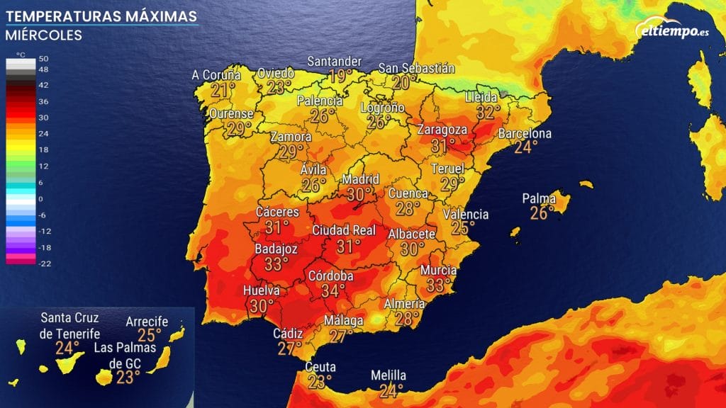 No será una ola de calor, pero algunas zonas de España rozarán los 37ºC ...