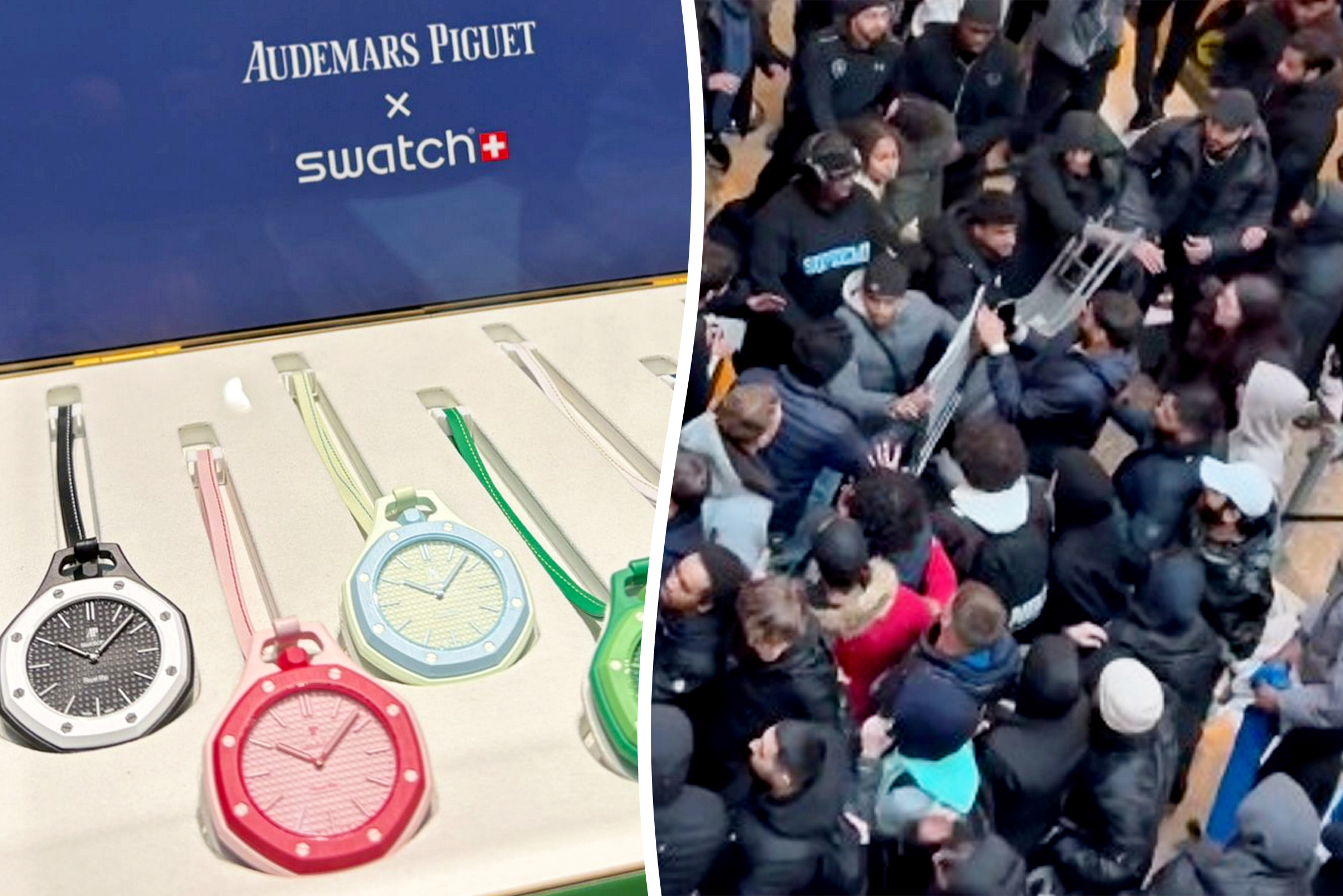 Chaos erupts as shoppers scramble for limited-edition watches