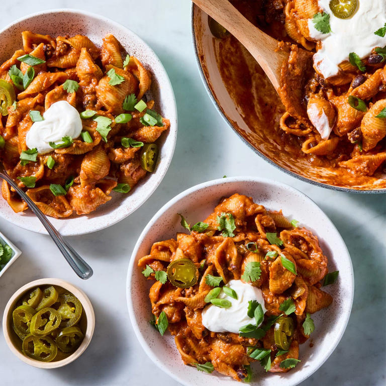 Everyone loves our cheesy taco pasta—even the pickiest eaters