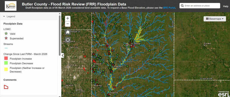Butler County, Andover's floodplain map may change. Will you be impacted?