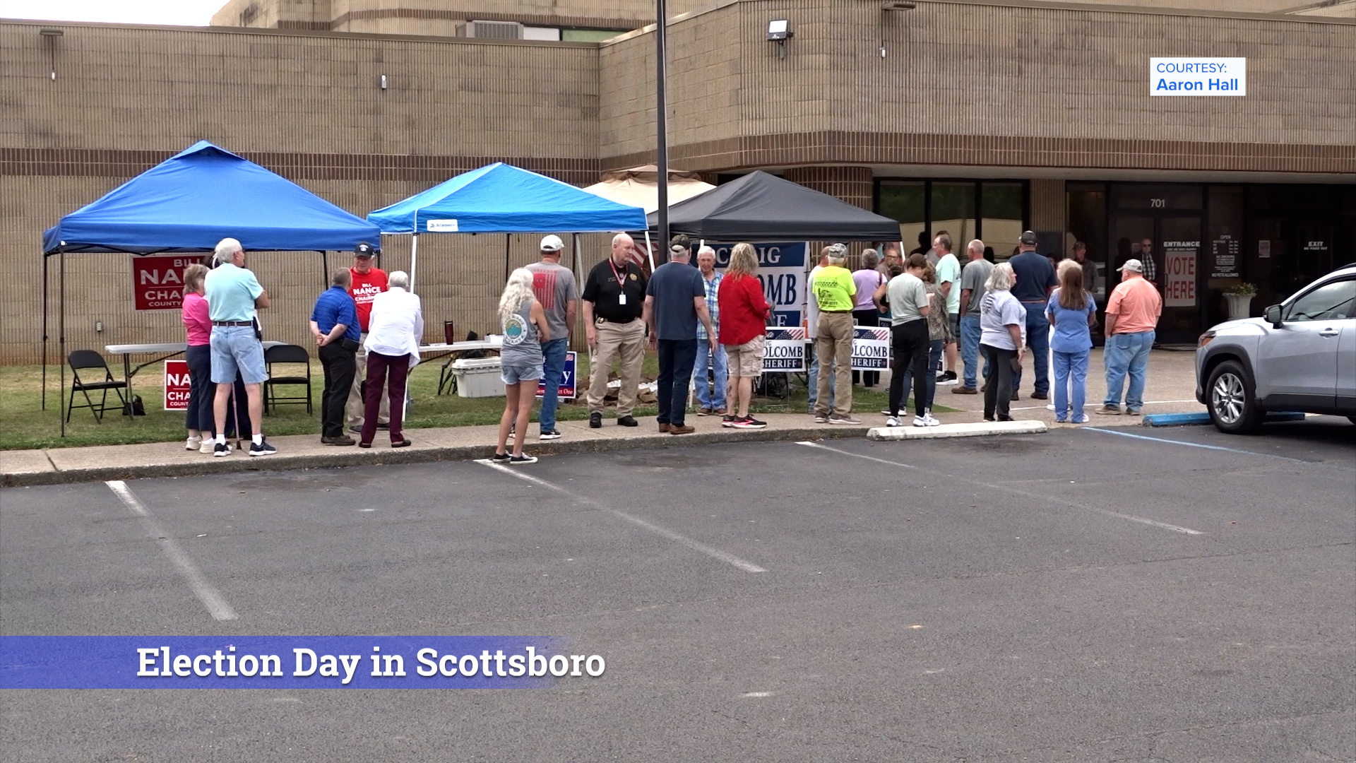 Voters line up across Scottsboro for primary election day