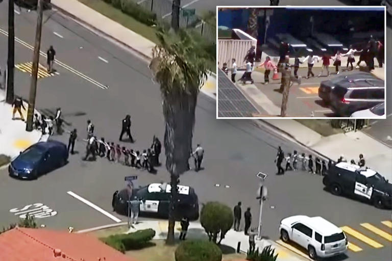 Terrifying moment small children evacuated from San Diego mosque amid ...
