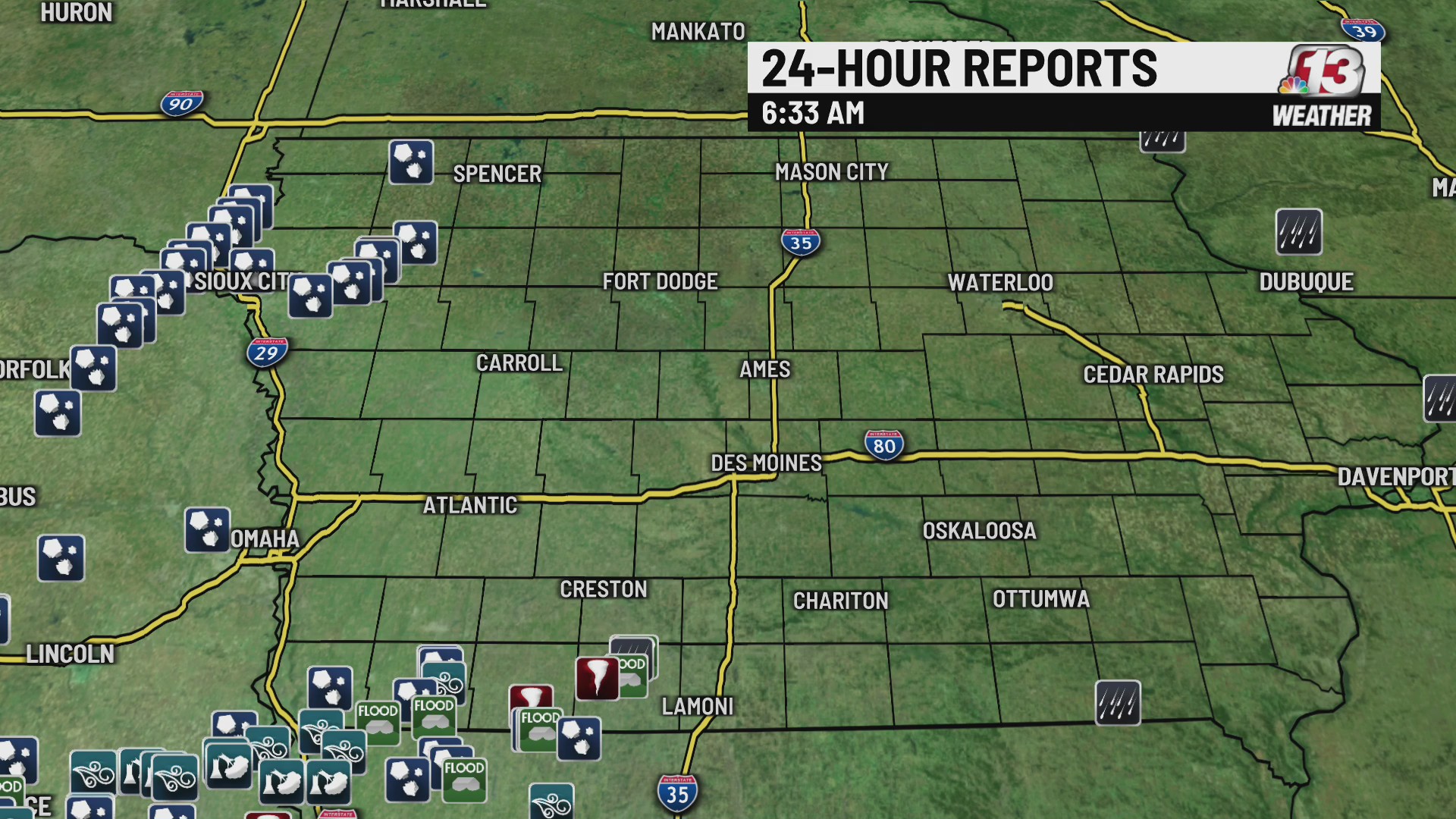 Overnight severe weather reports with Gabe Prough