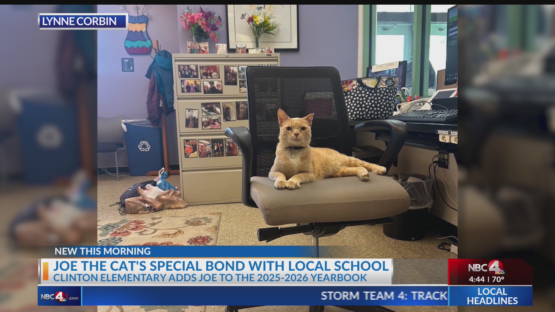 Joe the Cat spreading love at Clintonville elementary school