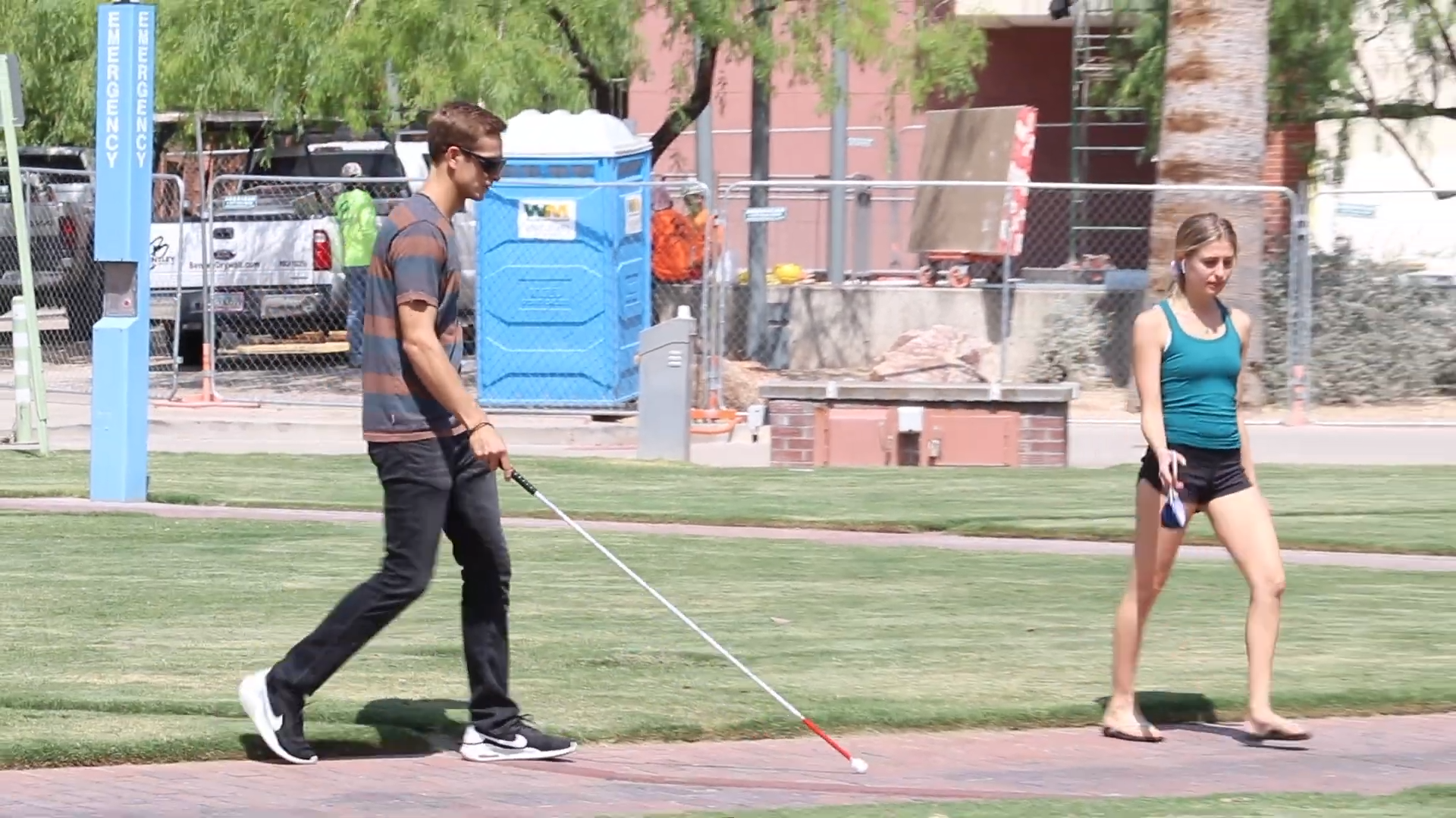 A blind man raises discomfort after every awkward question
