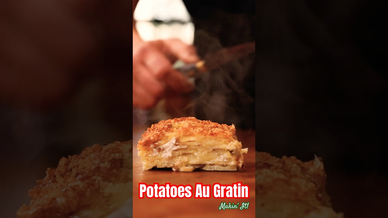 Prepare cheesy potatoes au gratin for a holiday party