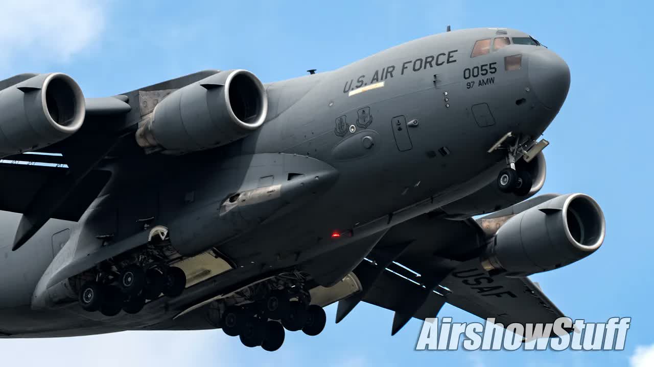 Watch 500+ tons of military aviation roar past show center - "Ground ...