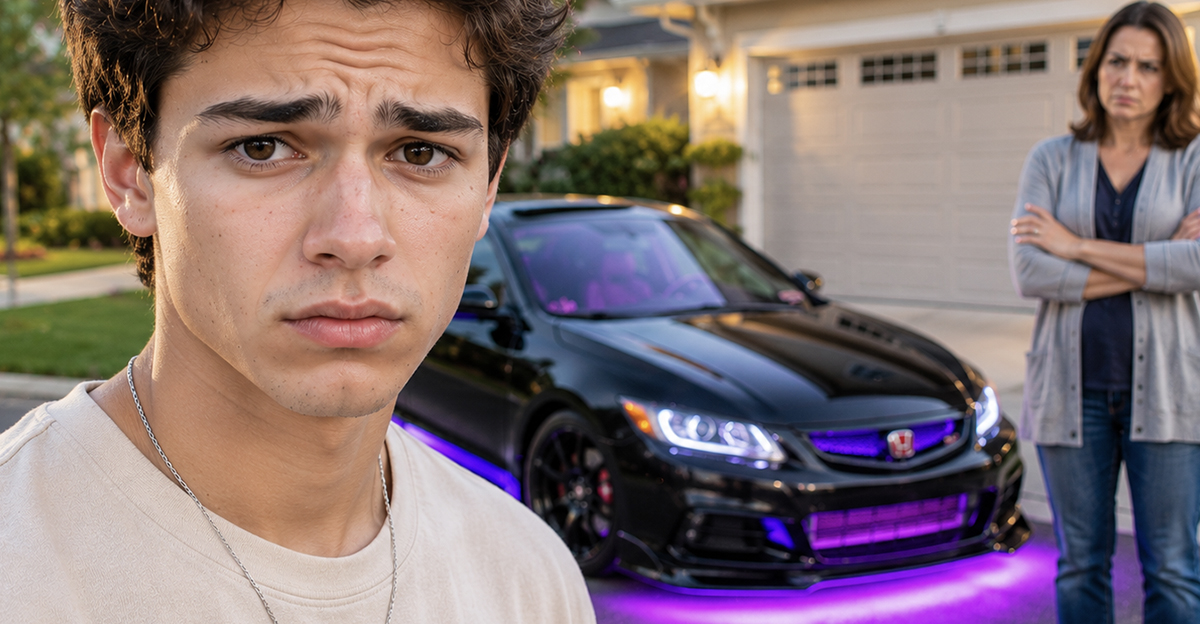 I added under-glow lights to my car, and my mom says I’ll get pulled ...