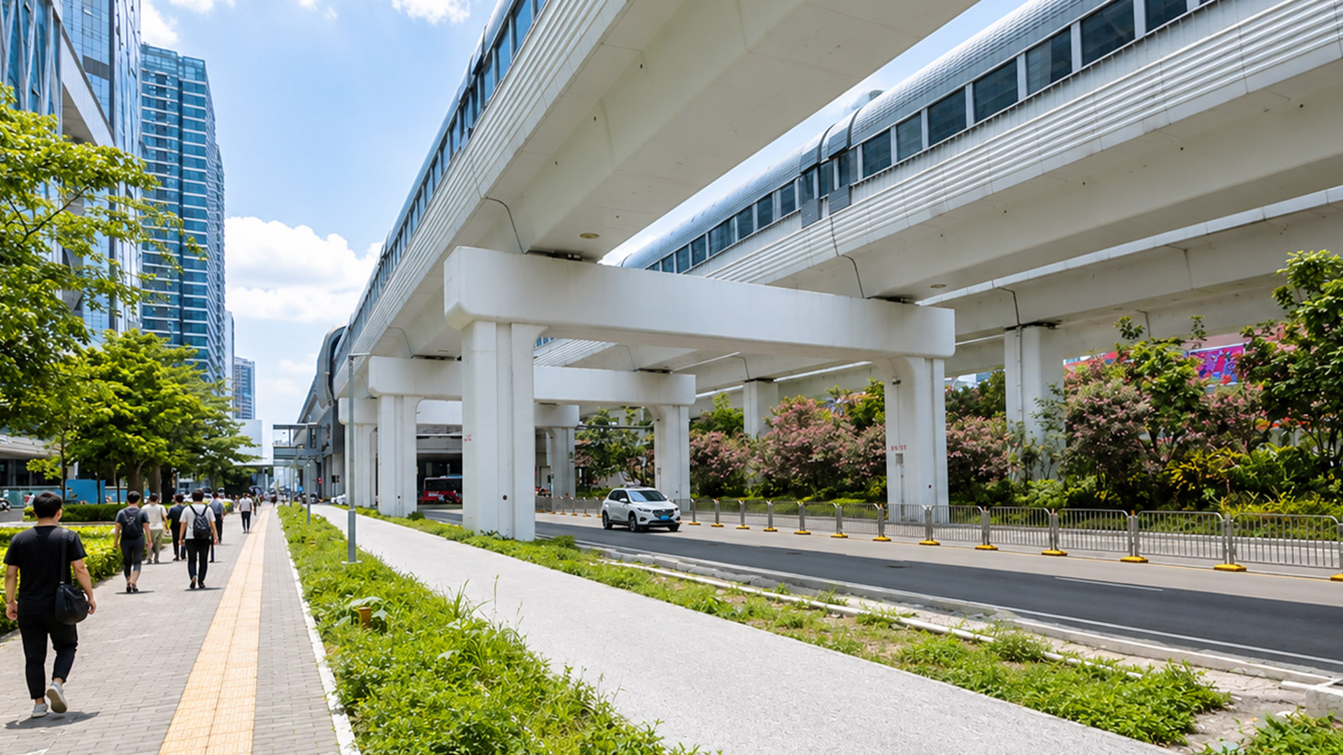 Elevated transit networks shaping China’s expanding urban areas