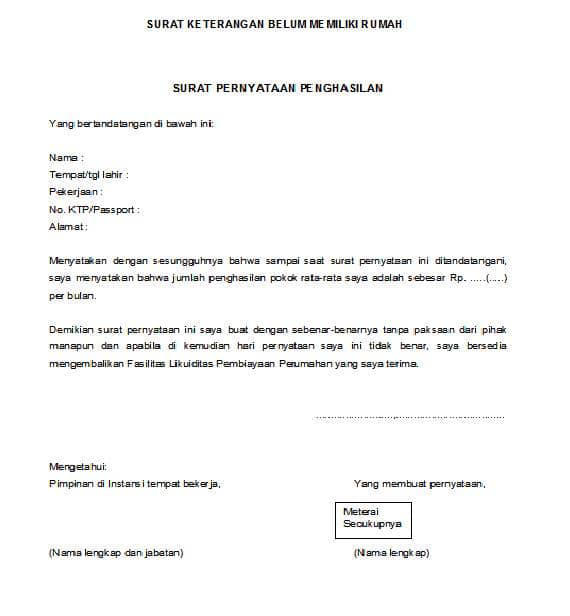 5 contoh surat keterangan penghasilan beserta cara membuatnya