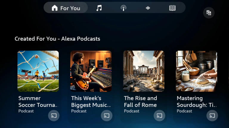 Amazon’s Alexa Plus can now turn any topic into an AI podcast