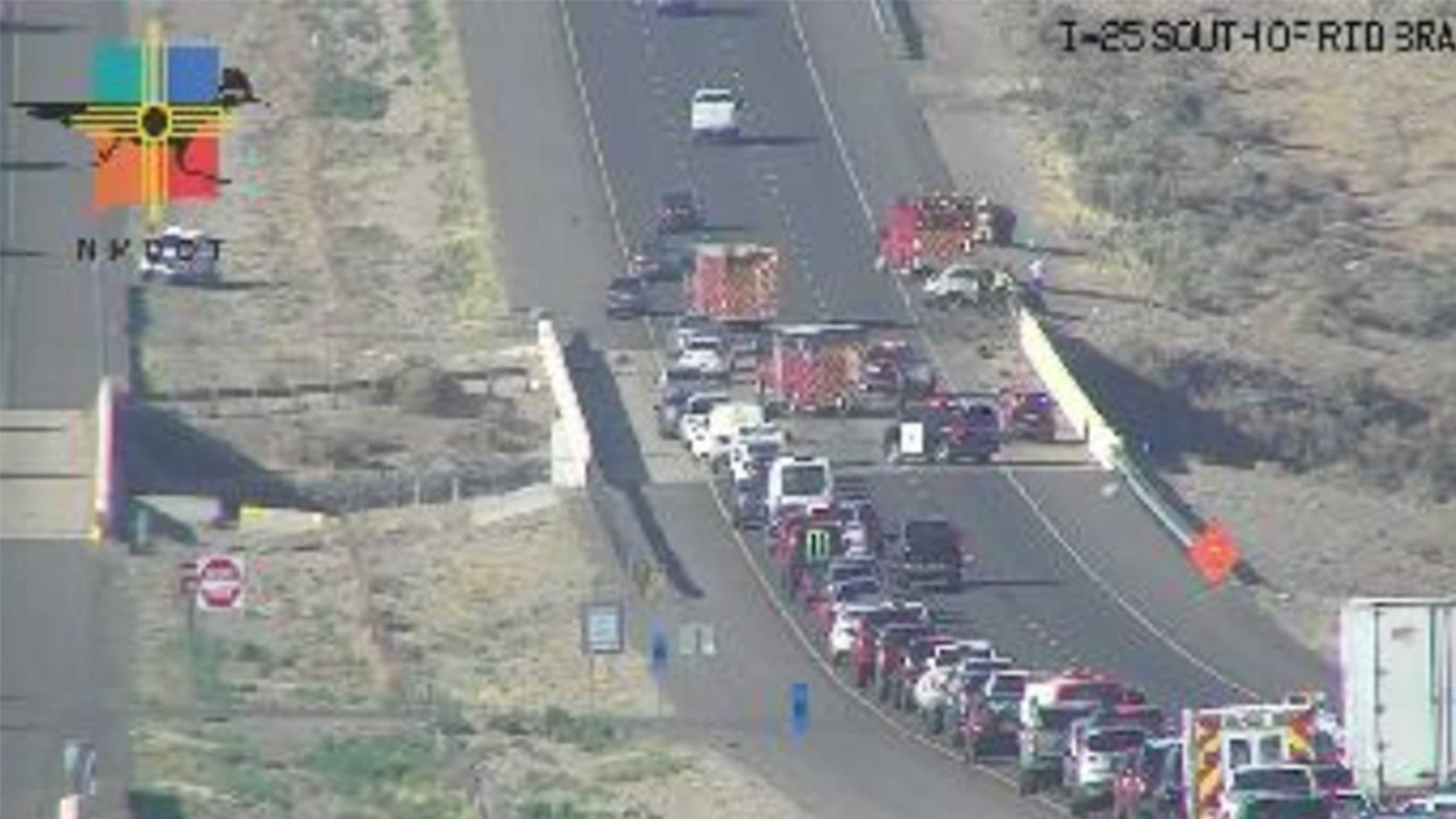Interstate 25 southbound reopened after rollover crash