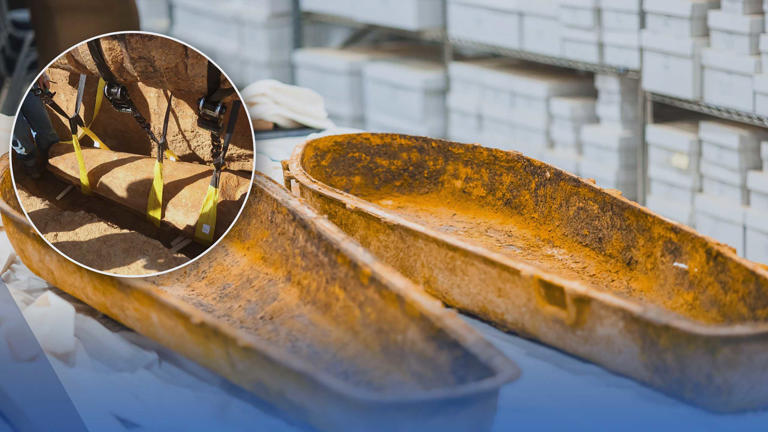 Asylum Hill dig uncovers rare cast iron casket