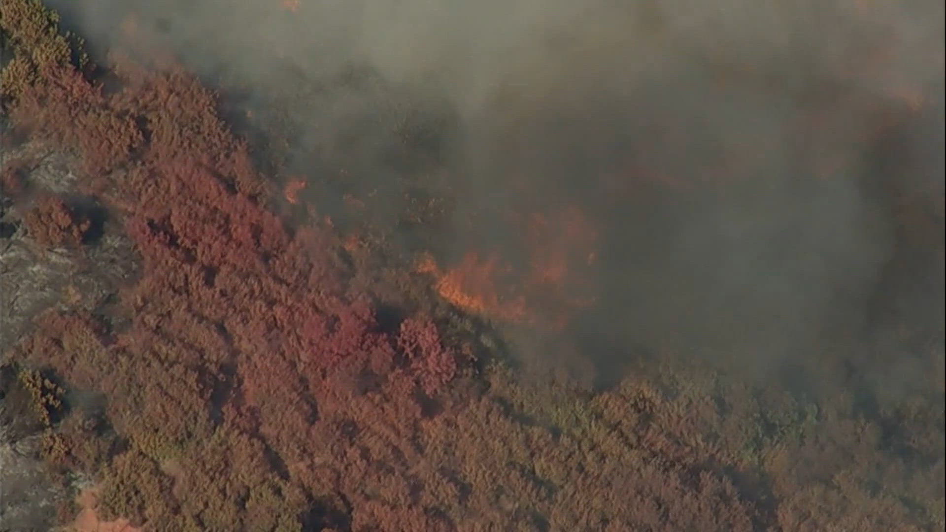 Fire in California burns at least 1,300 acres