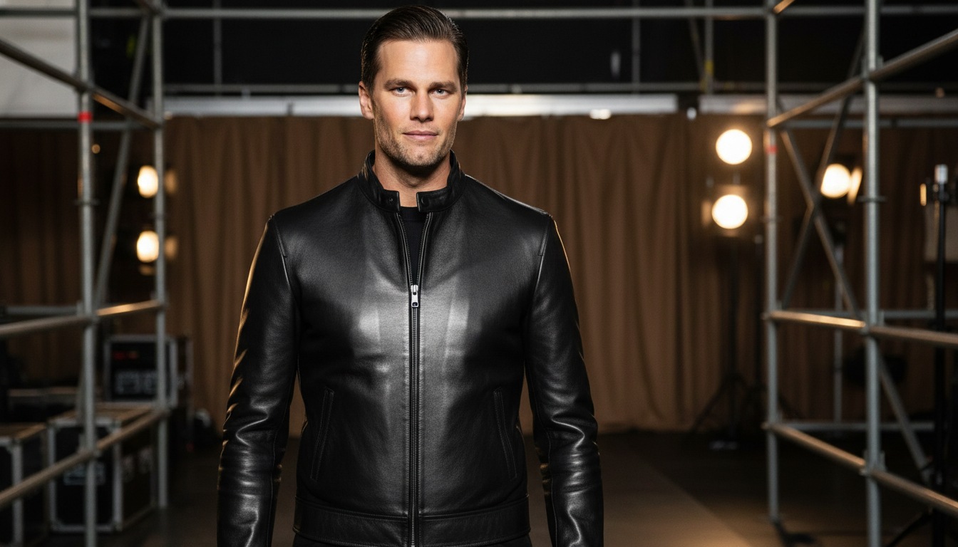 Tom Brady wears head-to-toe leather as he makes his catwalk debut ...