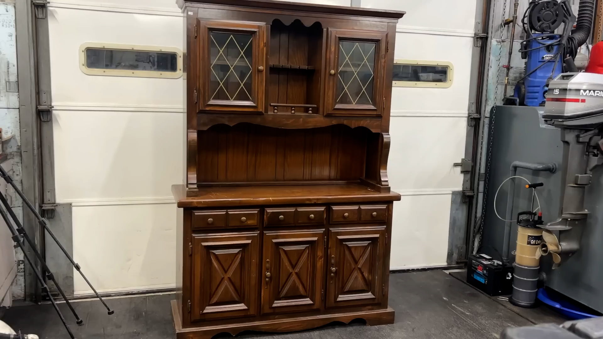 This $40 thrift store cabinet became a stunning coffee bar