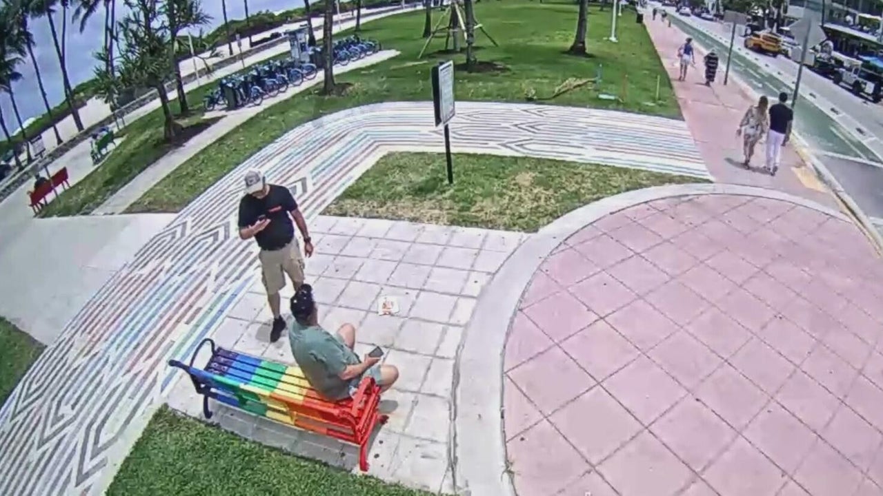 Men accused of defacing LGBTQ bench with antisemitic graffiti in Miami ...