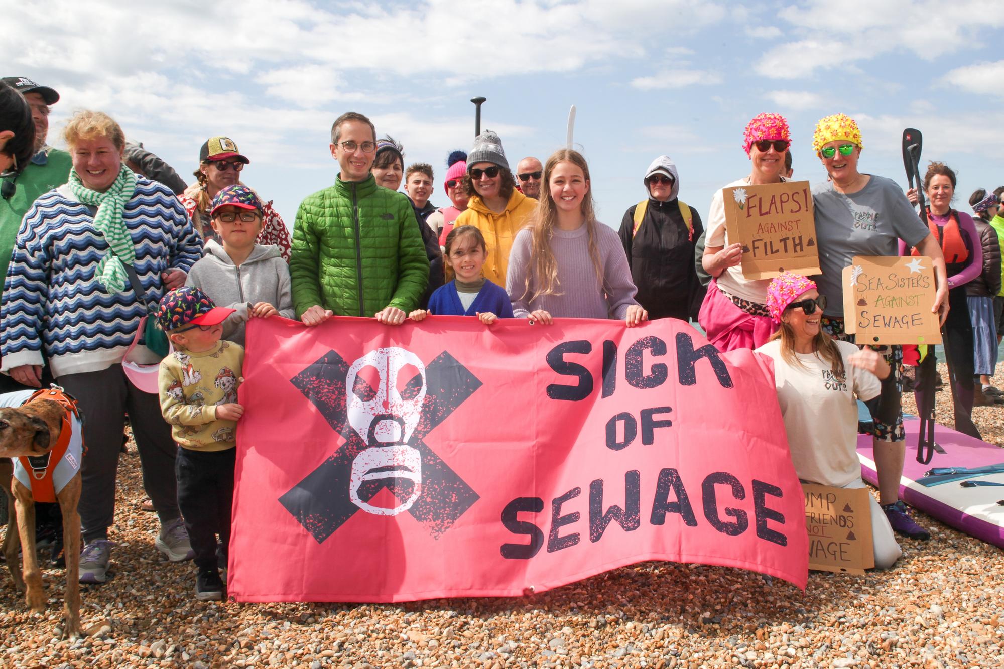 Seaford locals paddle out as part of nationwide sewage protest