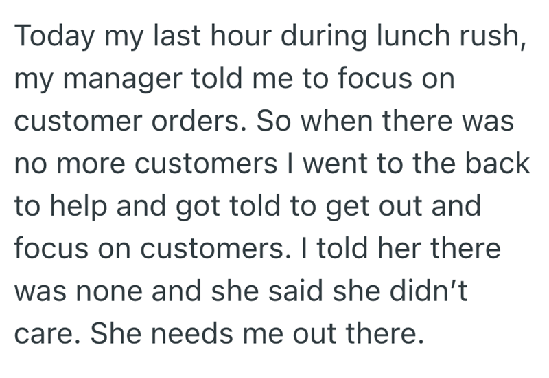 New-hire fast food worker told to stand in one place, they comply ...