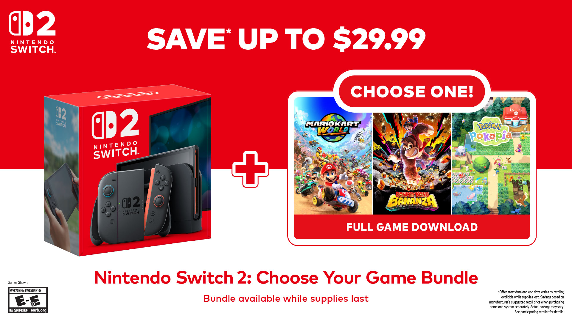 Switch 2 choose your game bundle now on sale