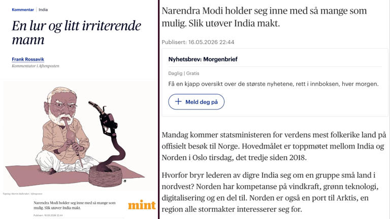 PM Modi’s cartoon in Norway’s largest newspaper sets social media on ...