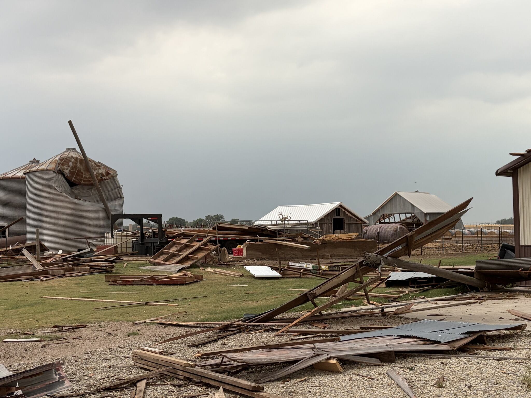 Tree damage, barn destruction among Kansas storm aftermath