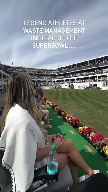 Front row with sports legends at the WM Phoenix Open