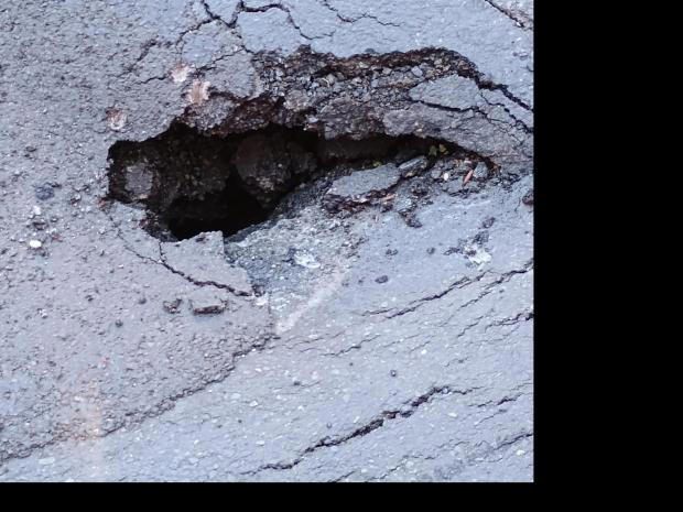 Council fix sinkhole that was 'immediate danger'