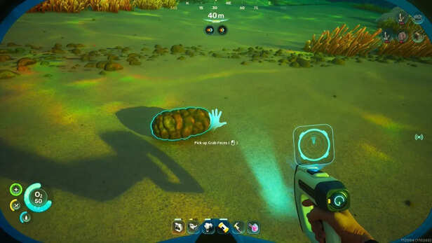 Where to find crab feces in Subnautica 2 and what the resource is used for