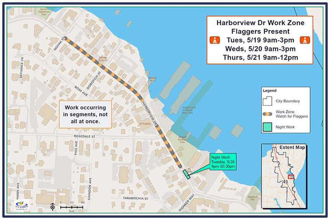 Traffic alert: Lane closures in downtown Gig Harbor ahead of $6.8M project