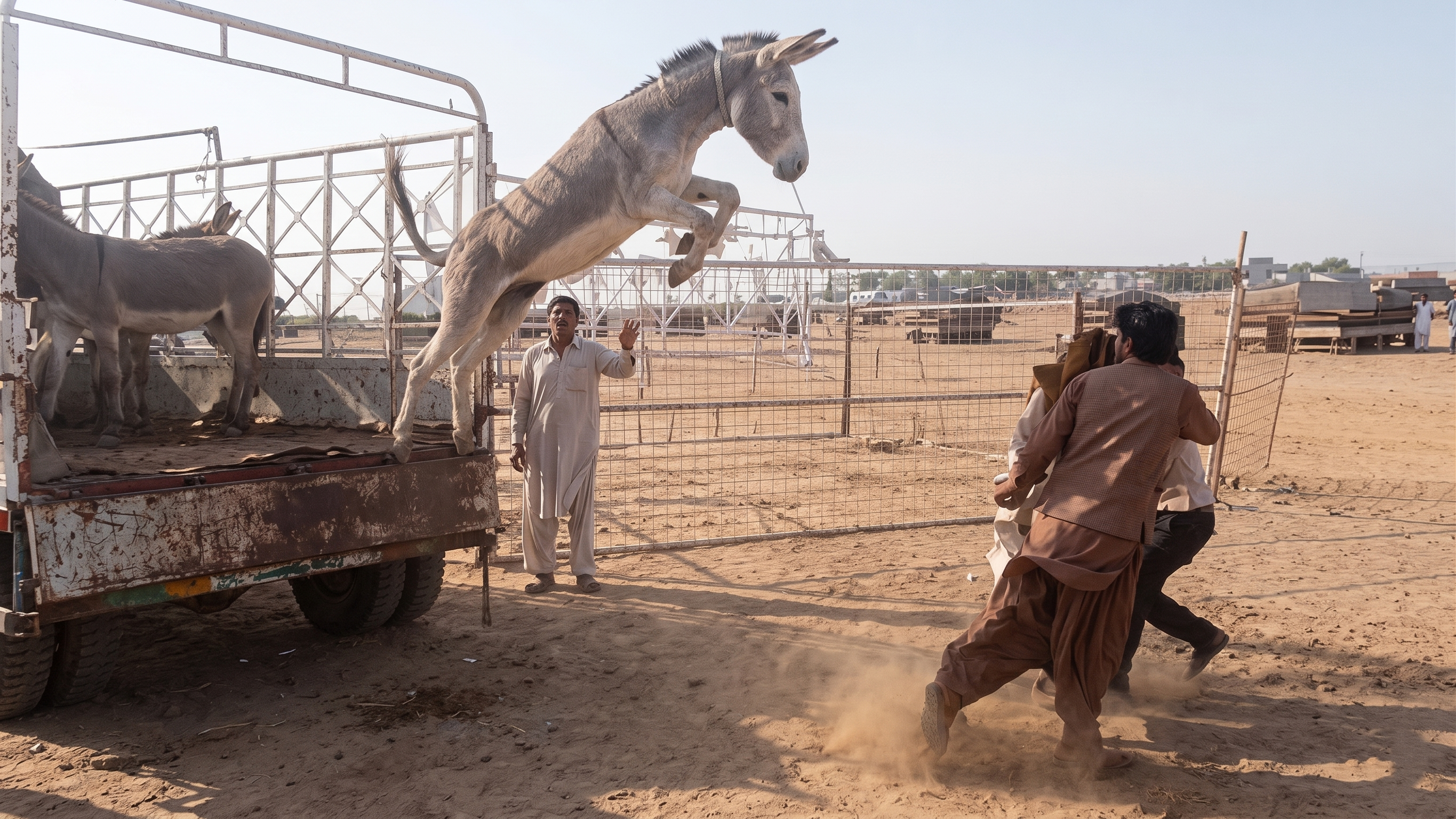 They were harassing this donkey - then it fought back