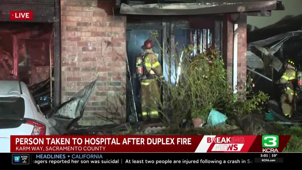 Sacramento County fire leaves 2 in hospital, officials say